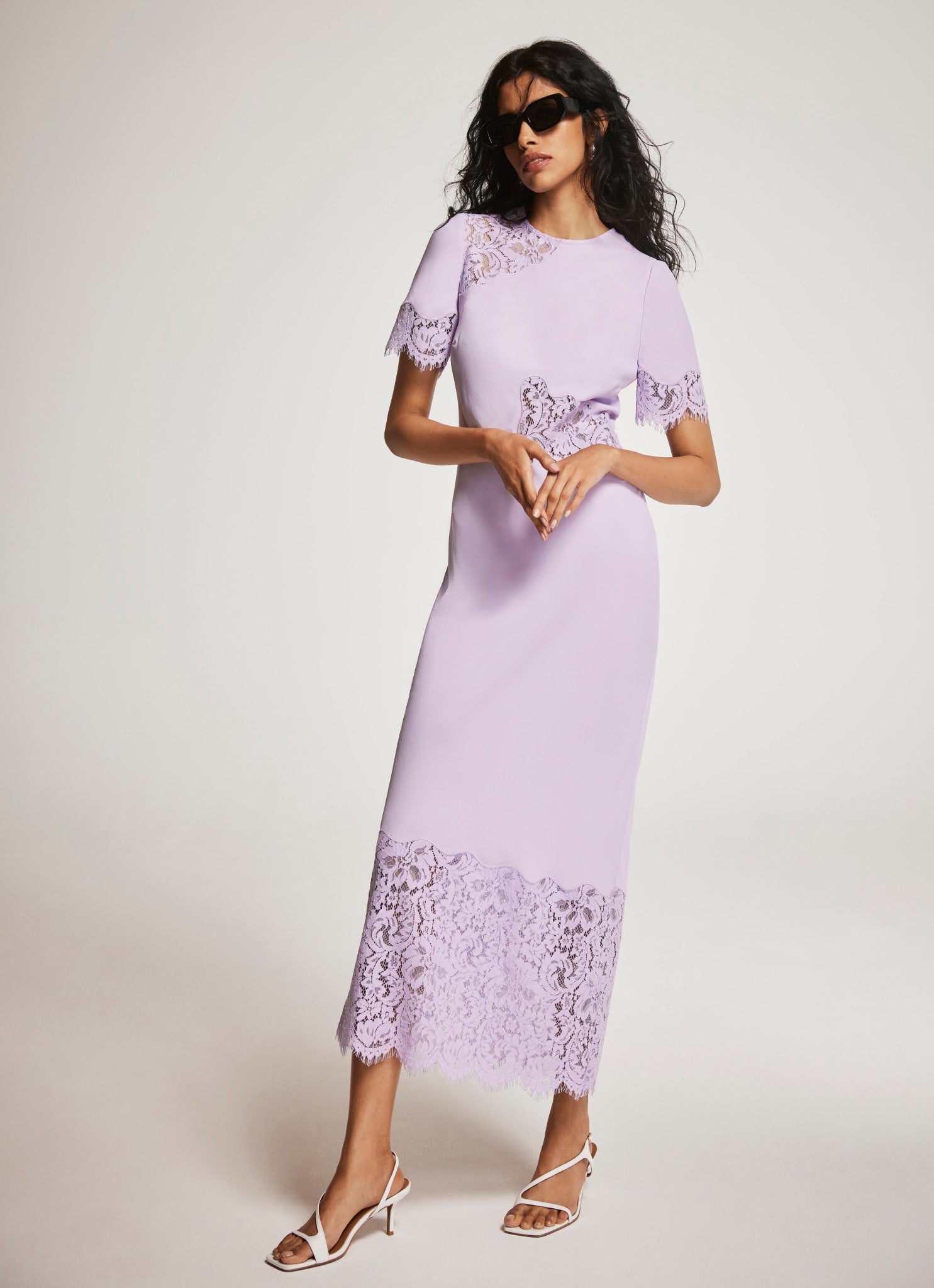Lilac Lace Cutout Maxi Dress – Mint Velvet