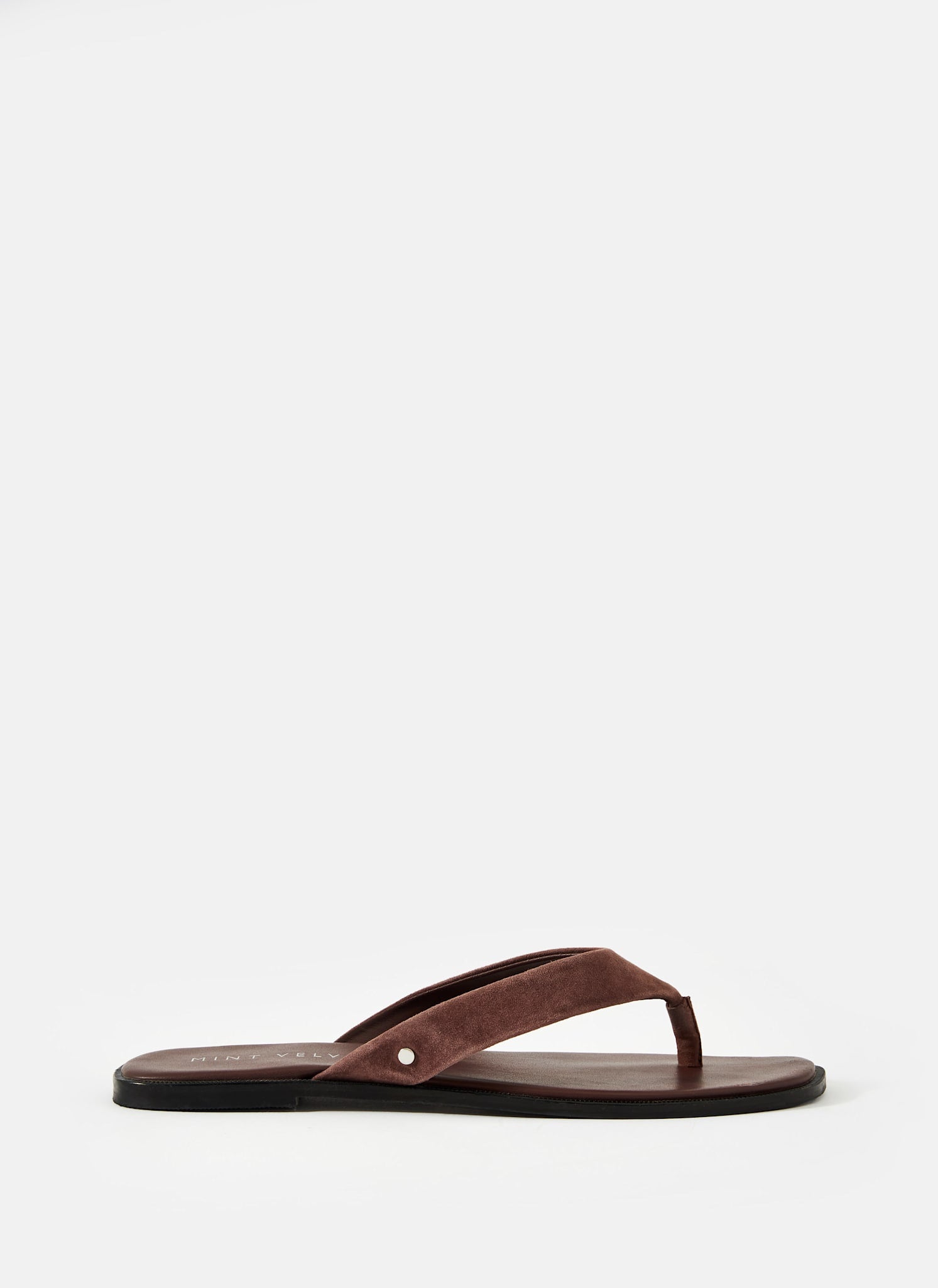 Lula Brown Suede Flip Flops – Mint Velvet