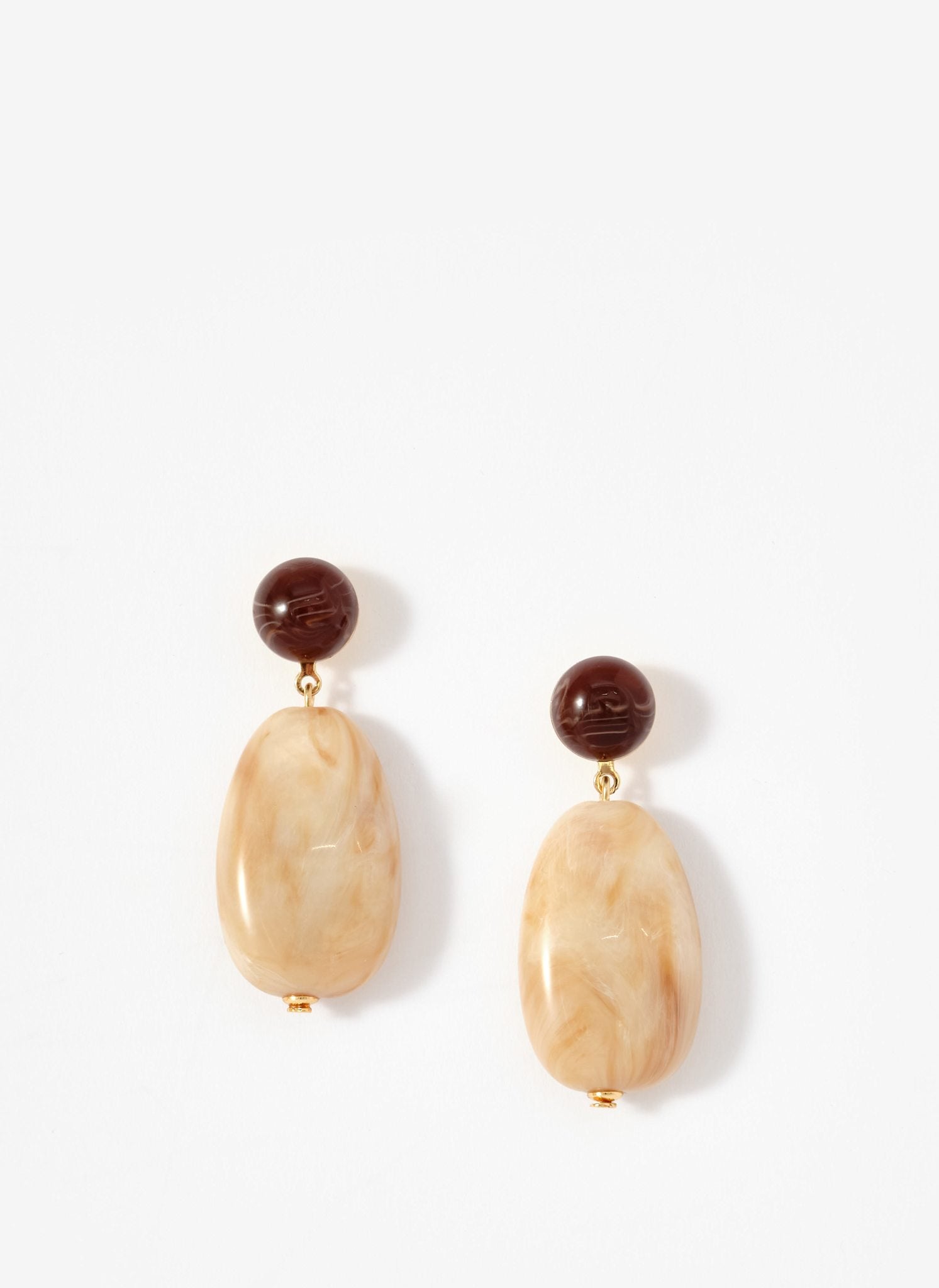 Cream Resin Drop Earrings – Mint Velvet