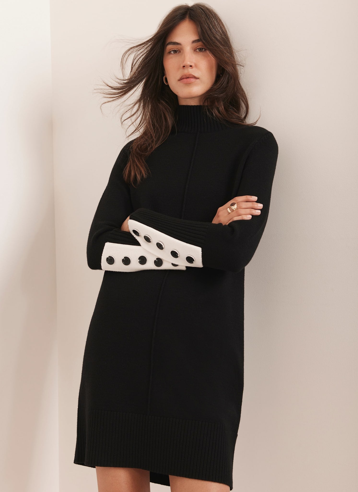 Black Knit Mini Dress – Mint Velvet