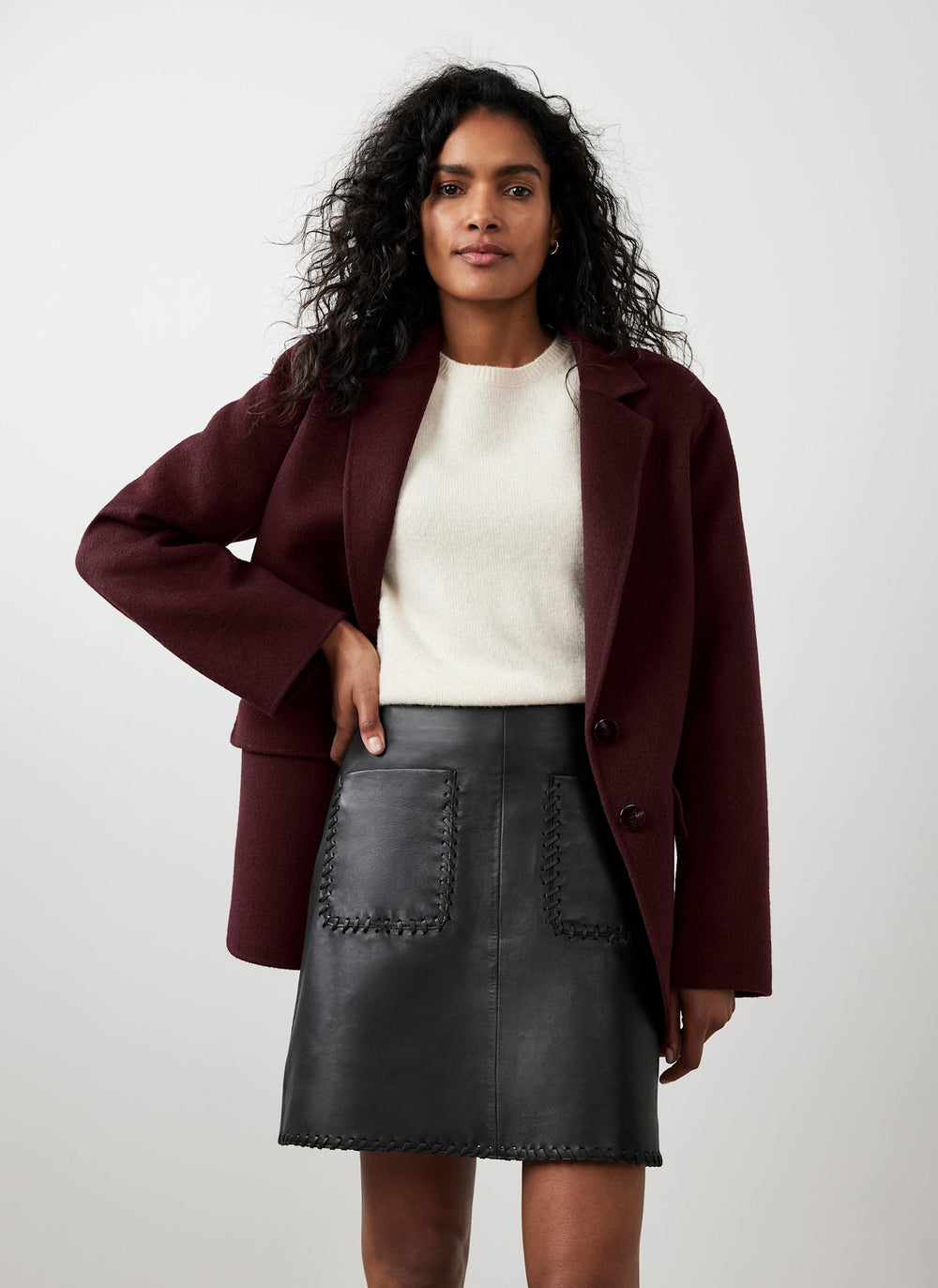 Black Leather Mini Skirt – Mint Velvet