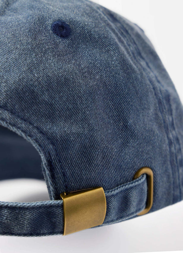 Blue Denim Slogan Cap – Mint Velvet