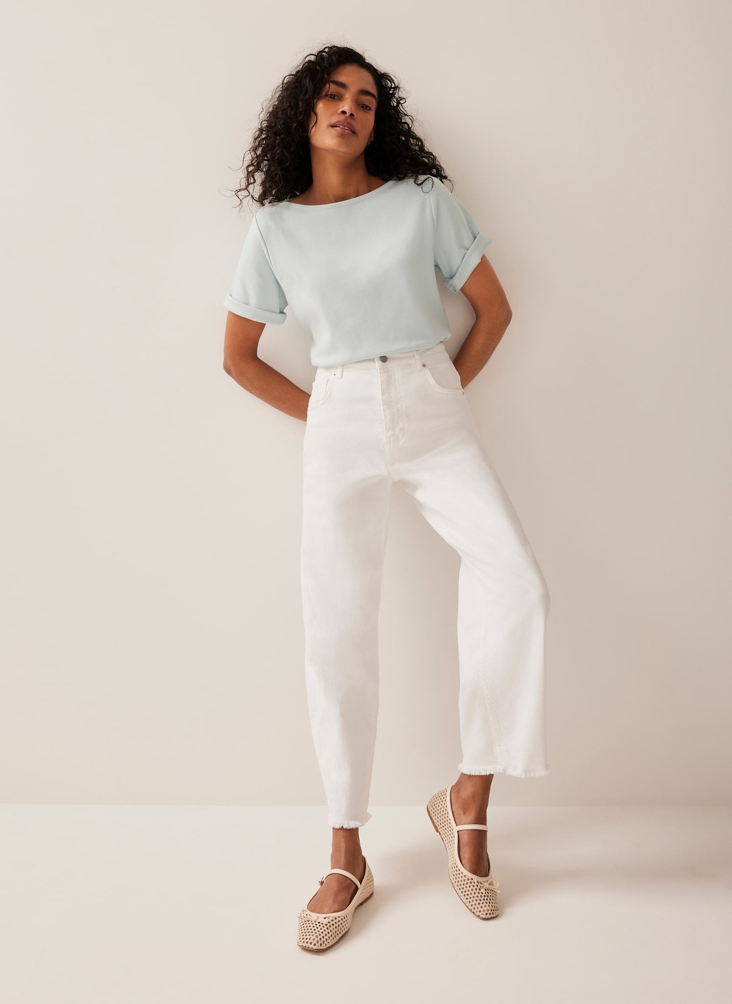 Blue Ultimate Slash Neck T-Shirt – Mint Velvet