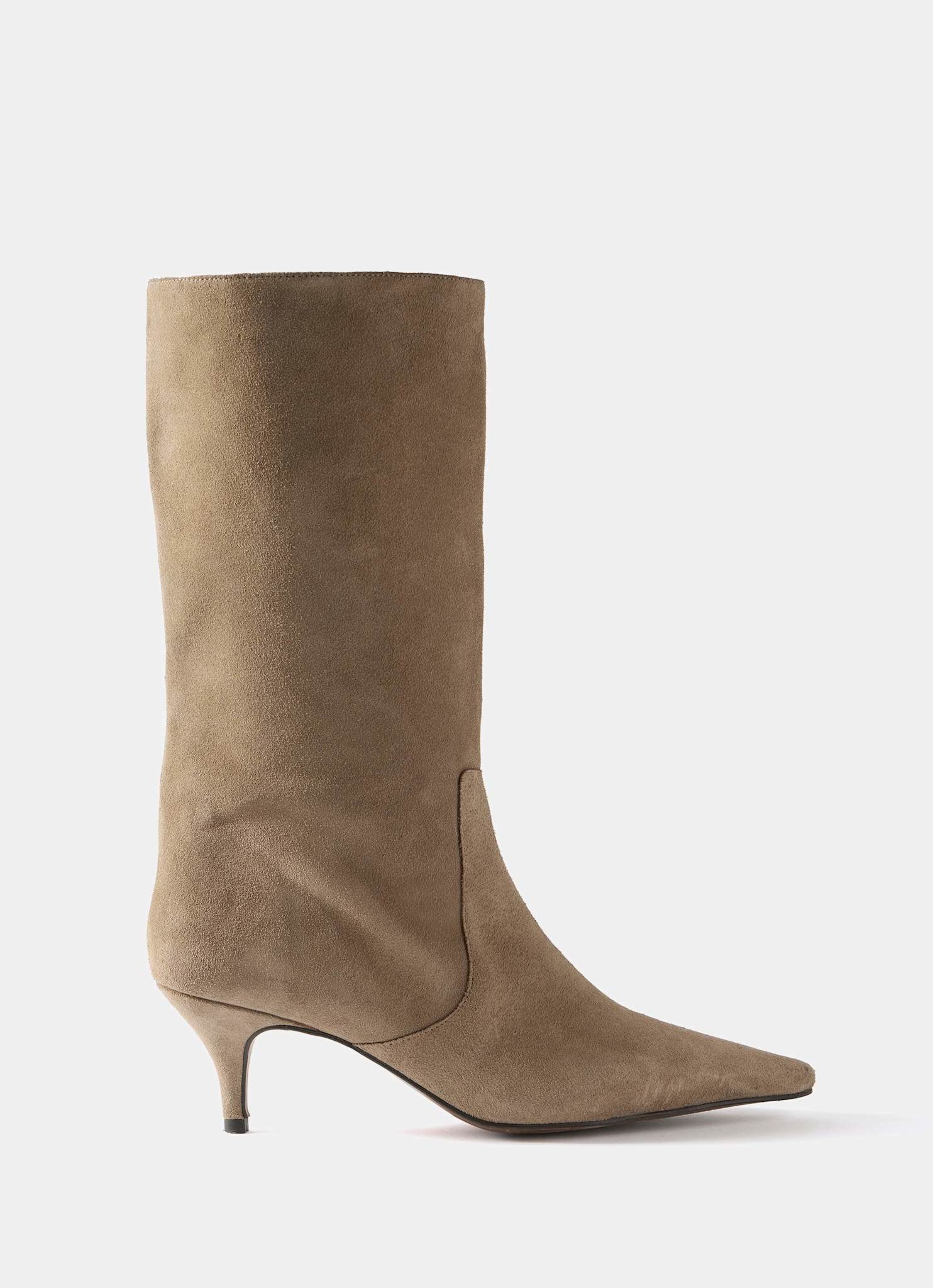 Bode Neutral Suede Calf Boots – Mint Velvet