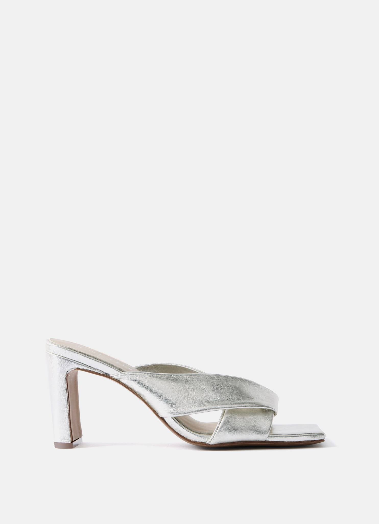 Cally Metallic Leather Mules – Mint Velvet
