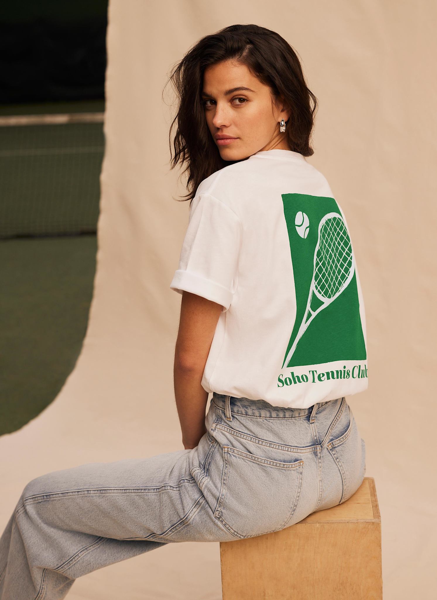White Tennis Graphic T-Shirt – Mint Velvet