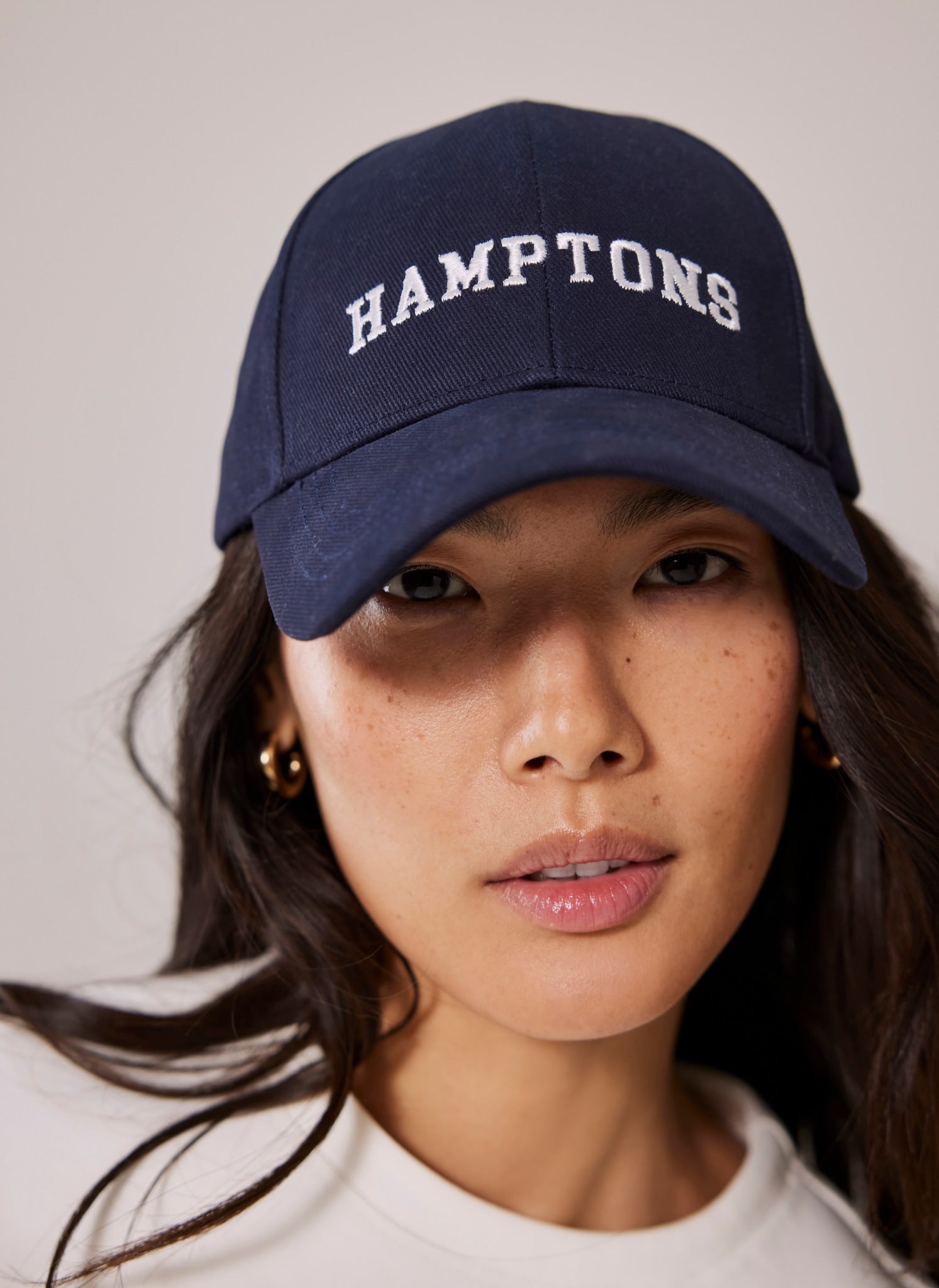 Navy Hamptons Slogan Cap – Mint Velvet