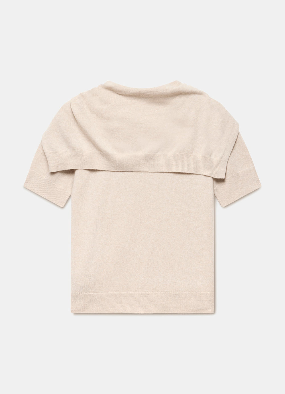 Neutral Cotton Blend Scarf Detail Knit Top – Mint Velvet