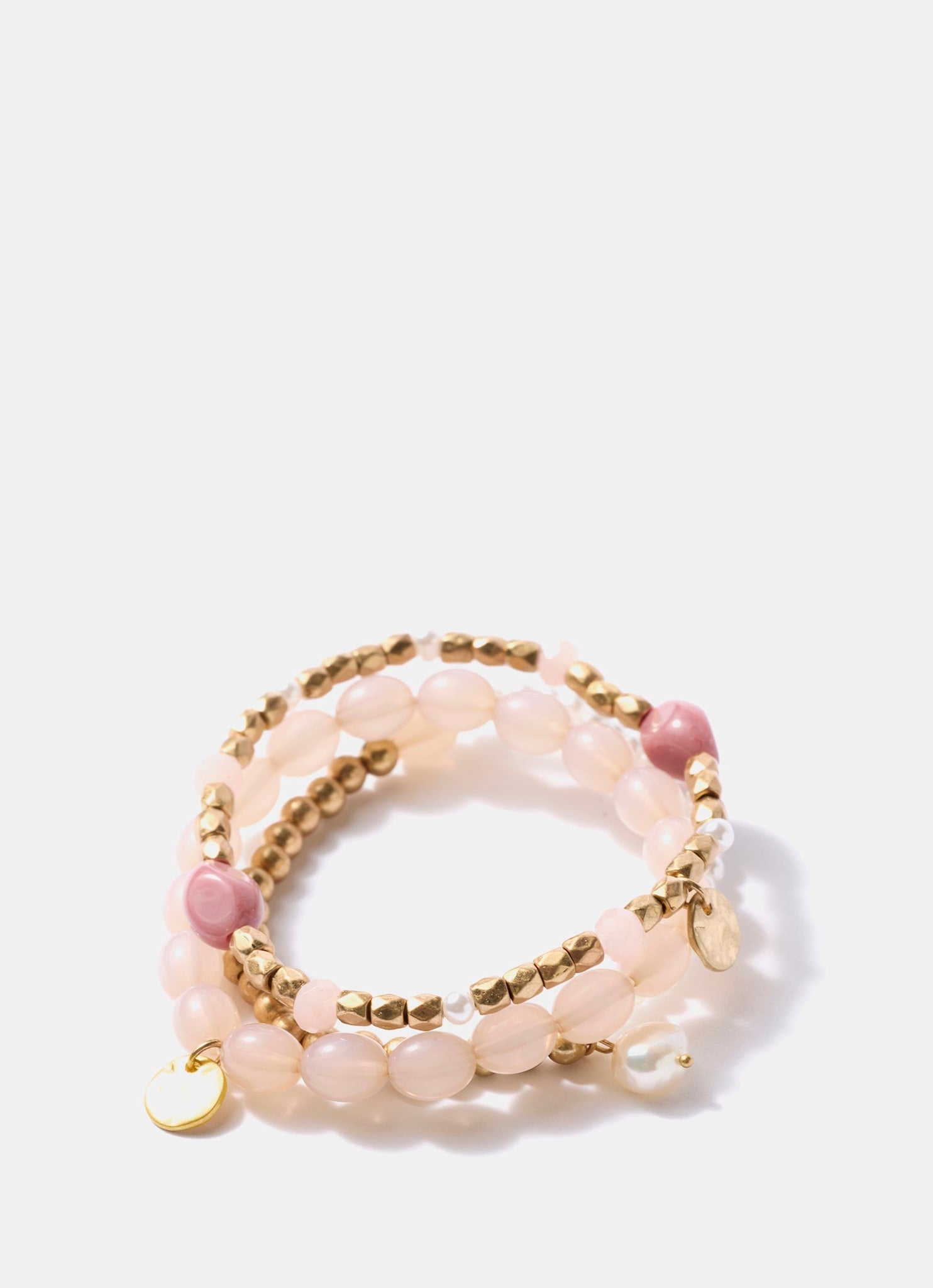 Pink Beaded Bracelet Set – Mint Velvet