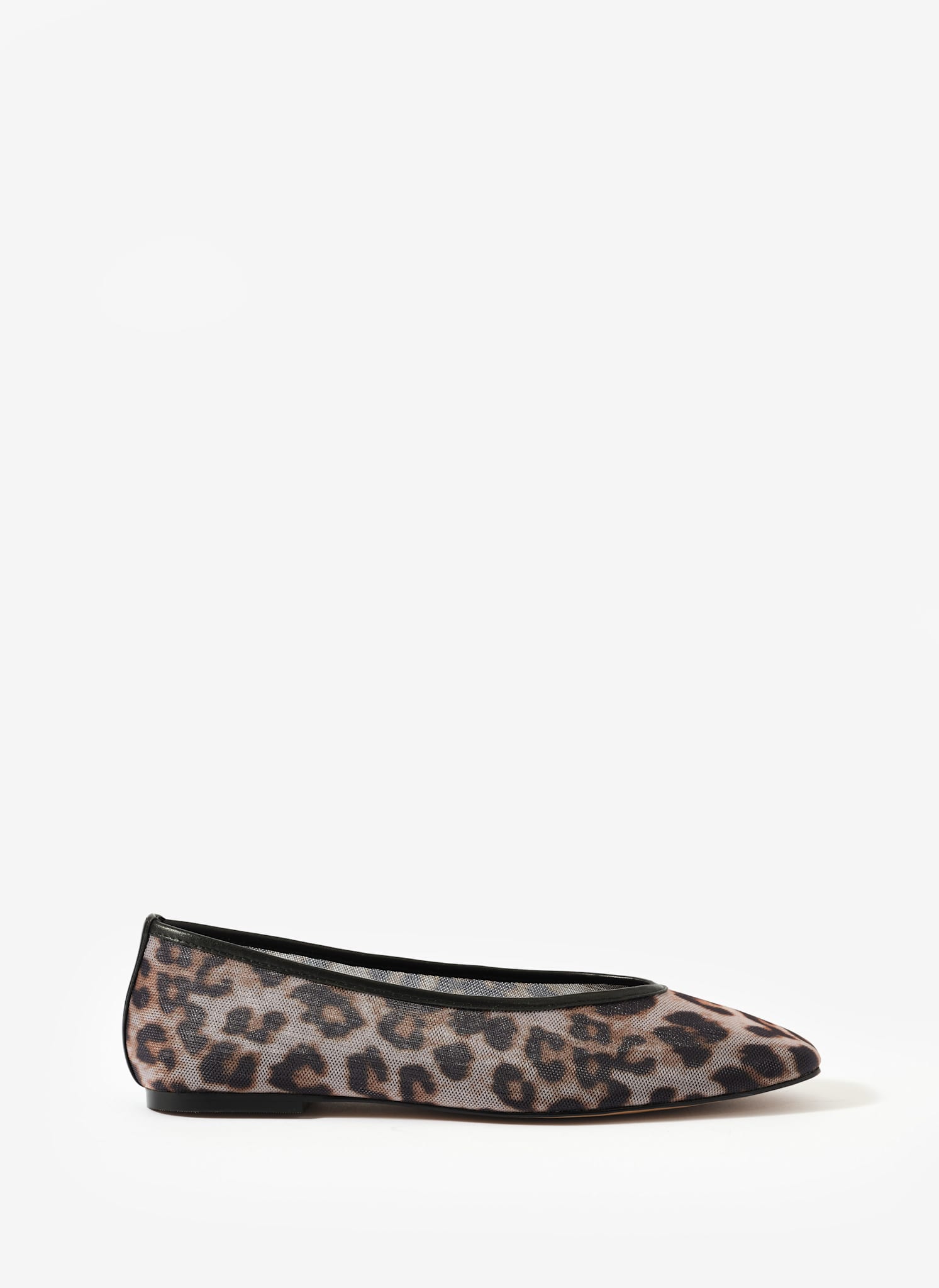 Piper Leopard Print Mesh Ballet Flat – Mint Velvet
