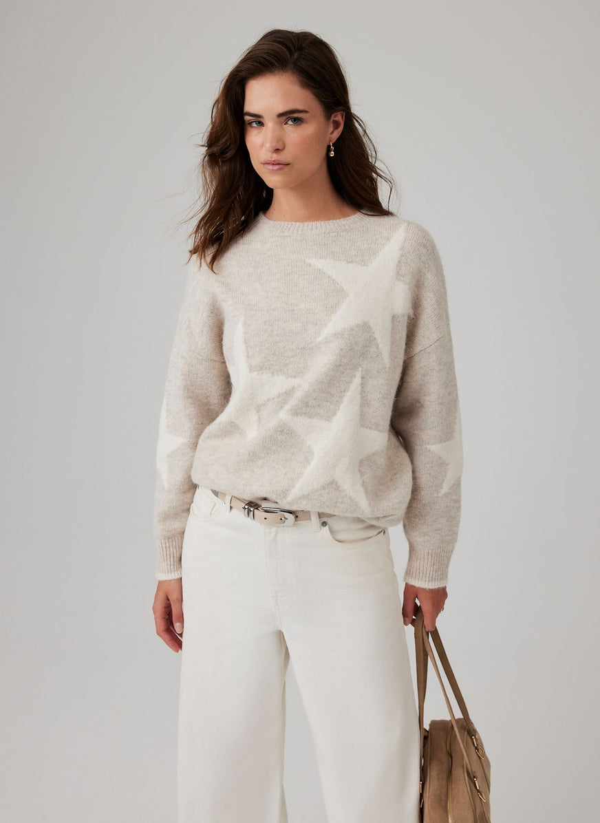 Neutral Star Knit Jumper – Mint Velvet
