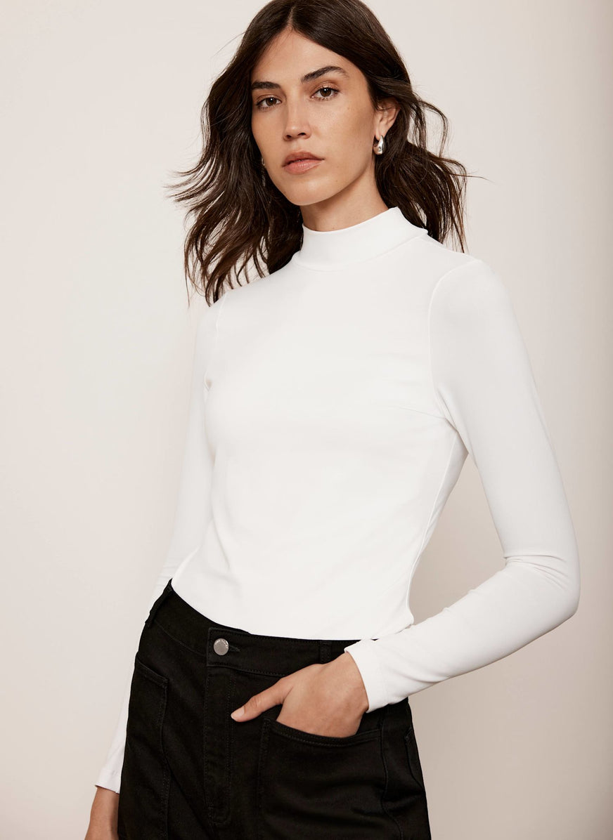 White High Neck Layering Top – Mint Velvet
