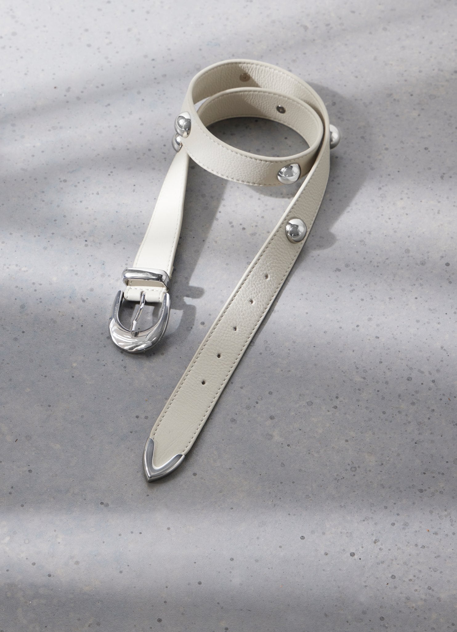 White Statement Leather Belt – Mint Velvet