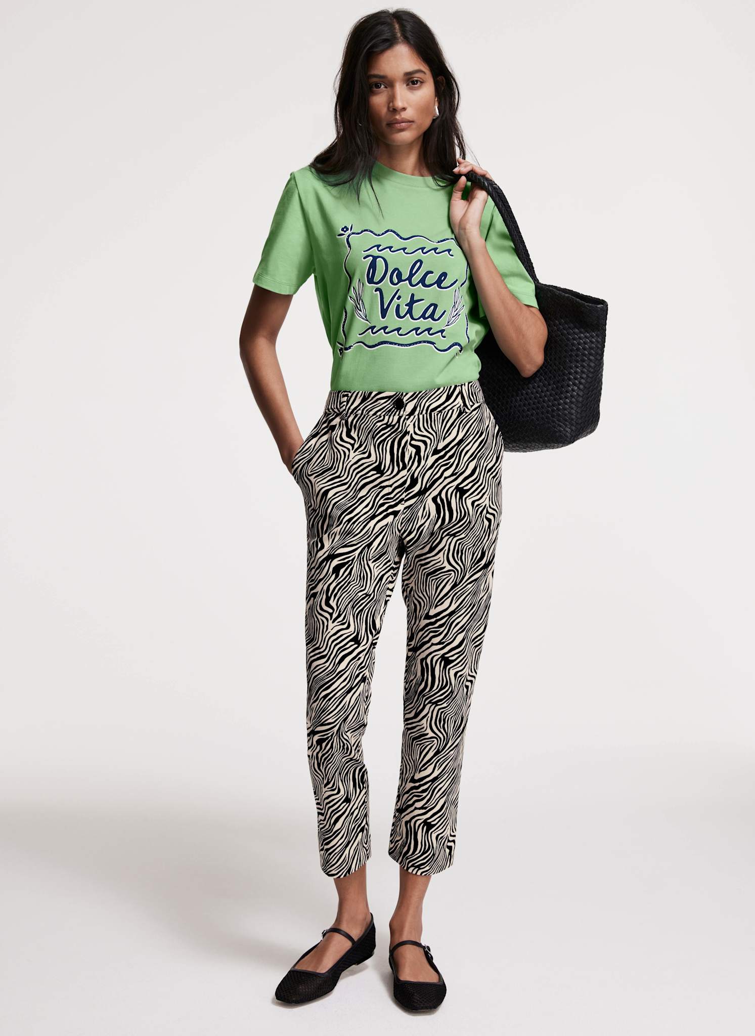 Zebra Print Capri Trousers – Mint Velvet