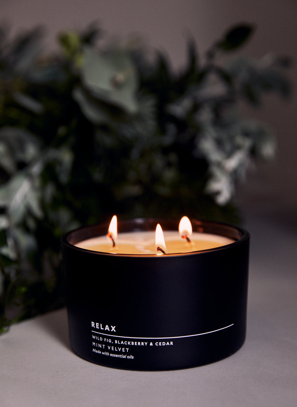 Relax Three Wick Candle – Mint Velvet