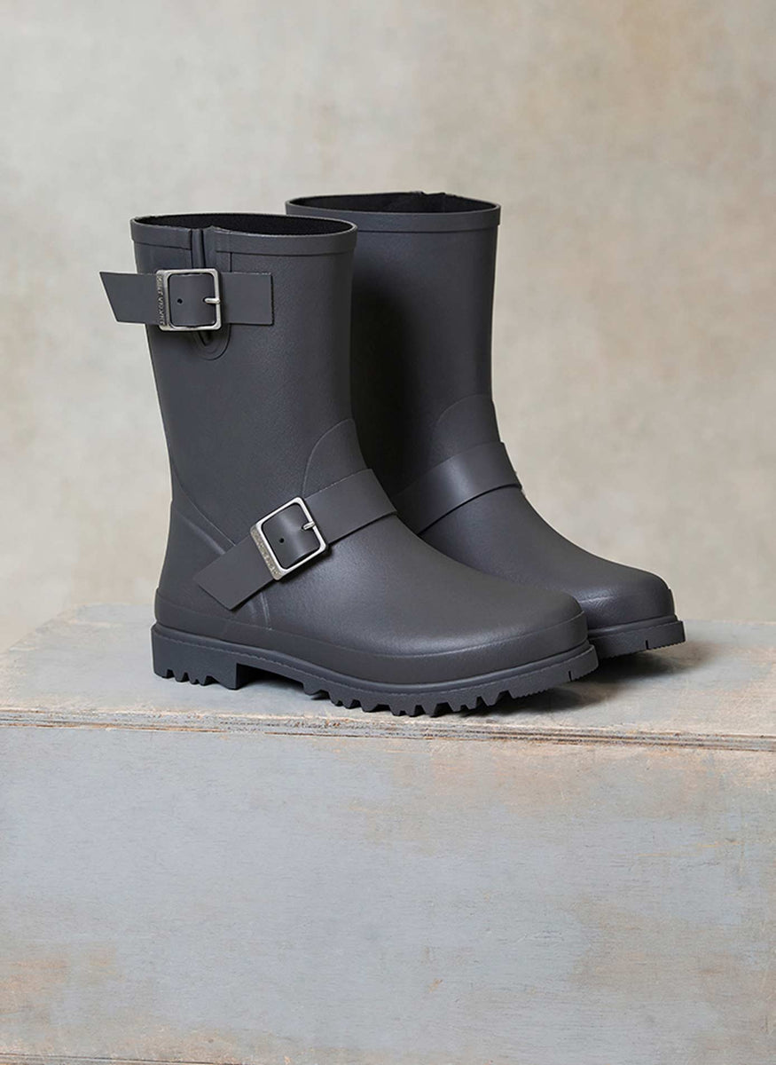 Wynter Dark Grey Short Wellies – Mint Velvet